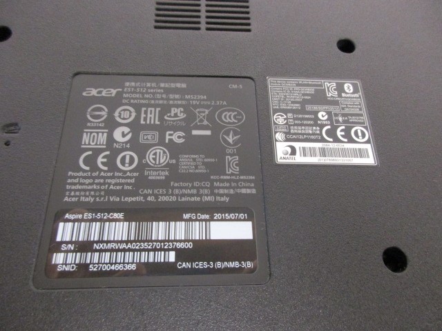 ACER MS2394 ASPIRE E15 15.6" LAPTOP, 4 GB RAM, 500 GB HDD Good | Buya