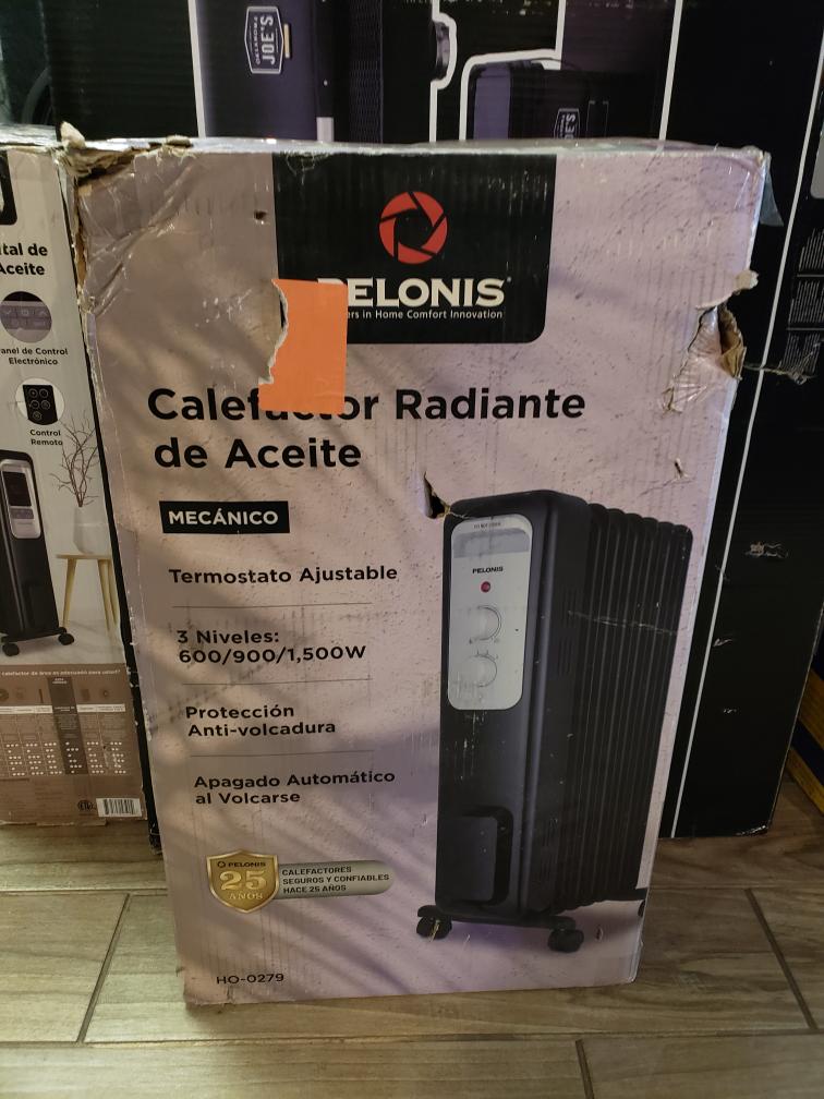 PELONIS RADIANT PORTABLE SPACE HEATER 1,500-WATT DIGITAL ELECTRIC OIL ...
