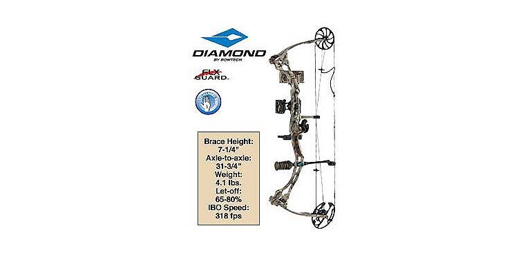BOWTECH DIAMOND ARCHERY BLACK ICE FLX RIGHT HAND COMPOUND BOW Very Good ...