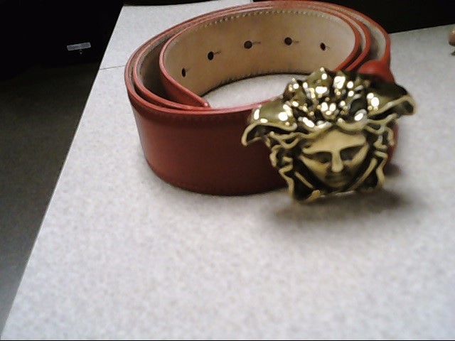 GIANNI VERSACE RED LEATHER BELT | Buya