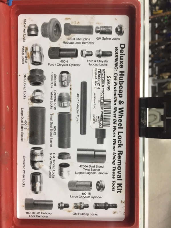 MAC TOOLS LT-4000C WHEEL LOCK REMOVAL KIT | Buya