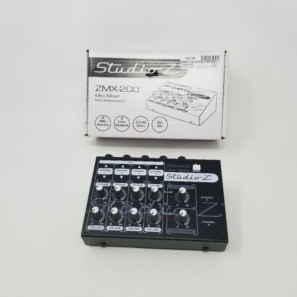 STUDIOZ ZMX-200 ZEBRA DUAL CHANNEL MINI MIXER Brand New | Top Gun Pawn ...