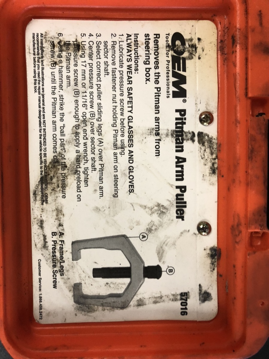 OEM TOOLS 1 3/16IN OPENING PITMAN ARM 57016 Very Good | Friendly Thrift ...