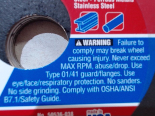 4 1/2 " FIVE PACK NORTON BLUEFIRE METAL CUTTING WHEEL Brand New | Buya