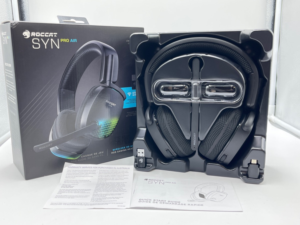 ROCCAT Syn Pro Air Wireless 3D Audio RGB Gaming Headset PC Gaming ...
