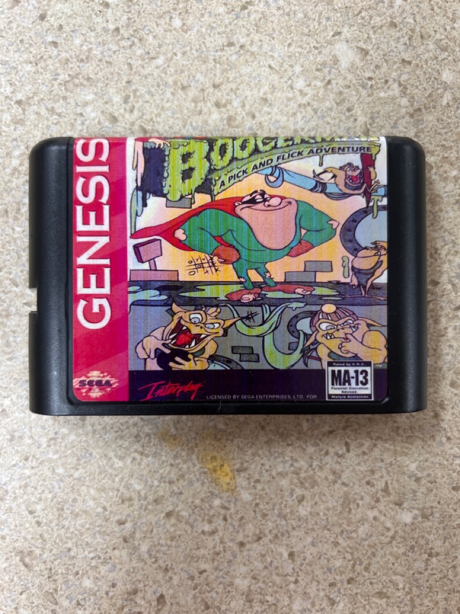 BOOGERMAN A PICK AND FLICK ADVENTURE (SEGA GENESIS, 1994) Good | Buya
