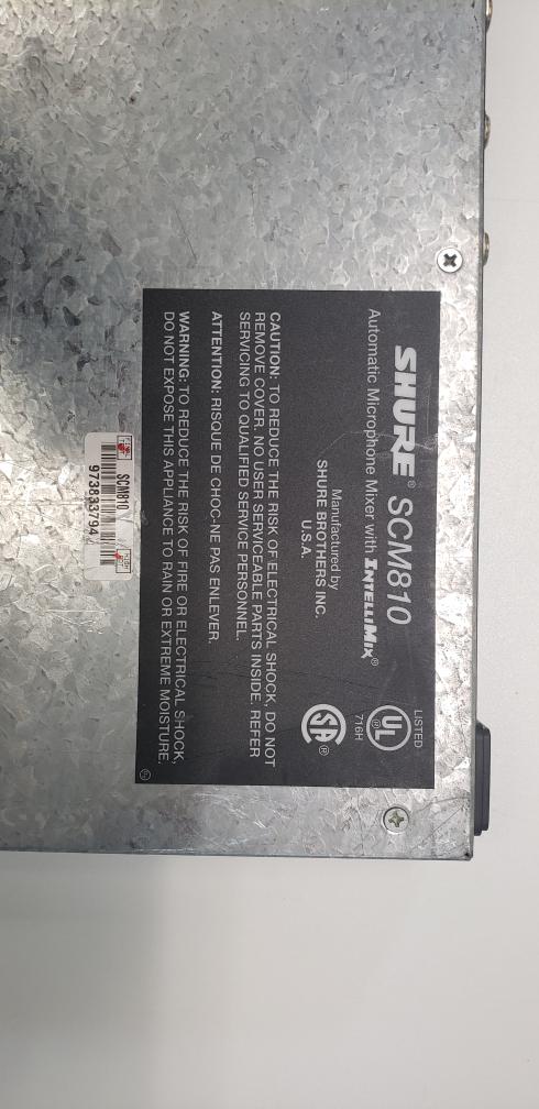 SHURE SCM810 8 CHNL MIC MIXER Acceptable | Pawn 1 | Spokane | WA