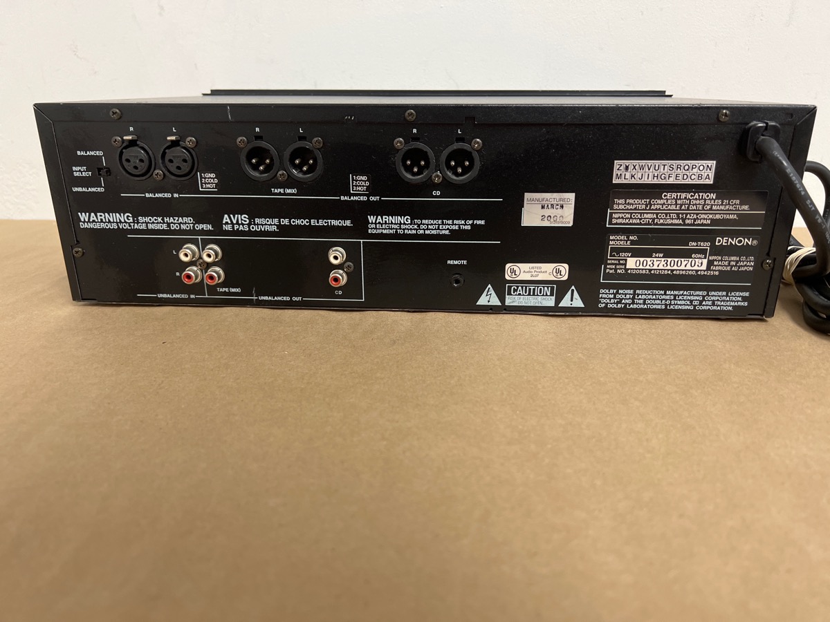 Denon DN-T620 Rack Mount / CD / Cassette Deck Combo Player GREAT ...