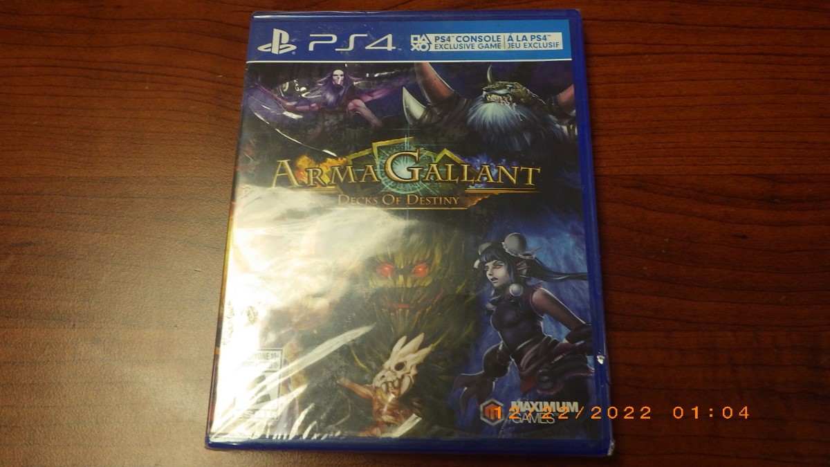ARMA GALLANT: DECKS OF DESTINY, PS4 GAME, FACTORY SEALED, RATED E FOR ...