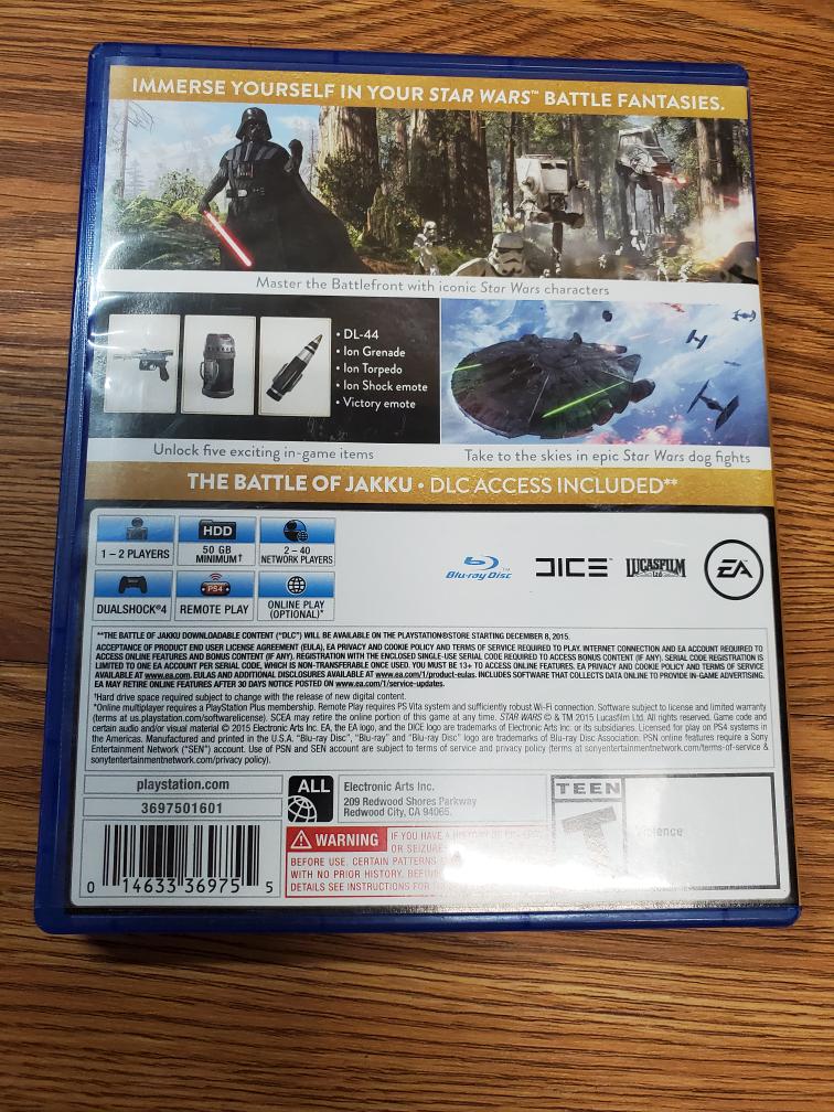 SONY STAR WARS BATTLEFRONT DELUXE EDITION GAME - PS4 Acceptable | Buya