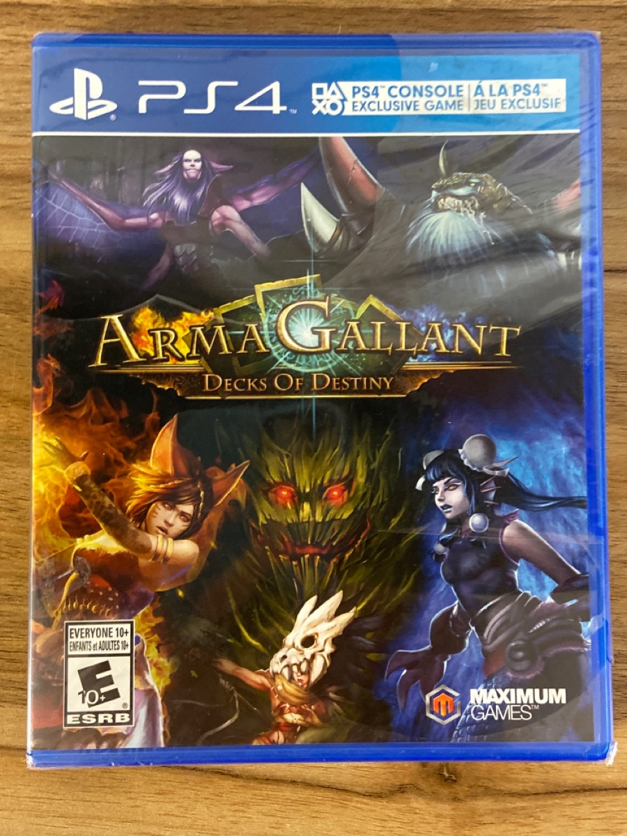 ARMA GALLANT: DECKS OF DESTINY, PS4 GAME, FACTORY SEALED, RATED E FOR ...