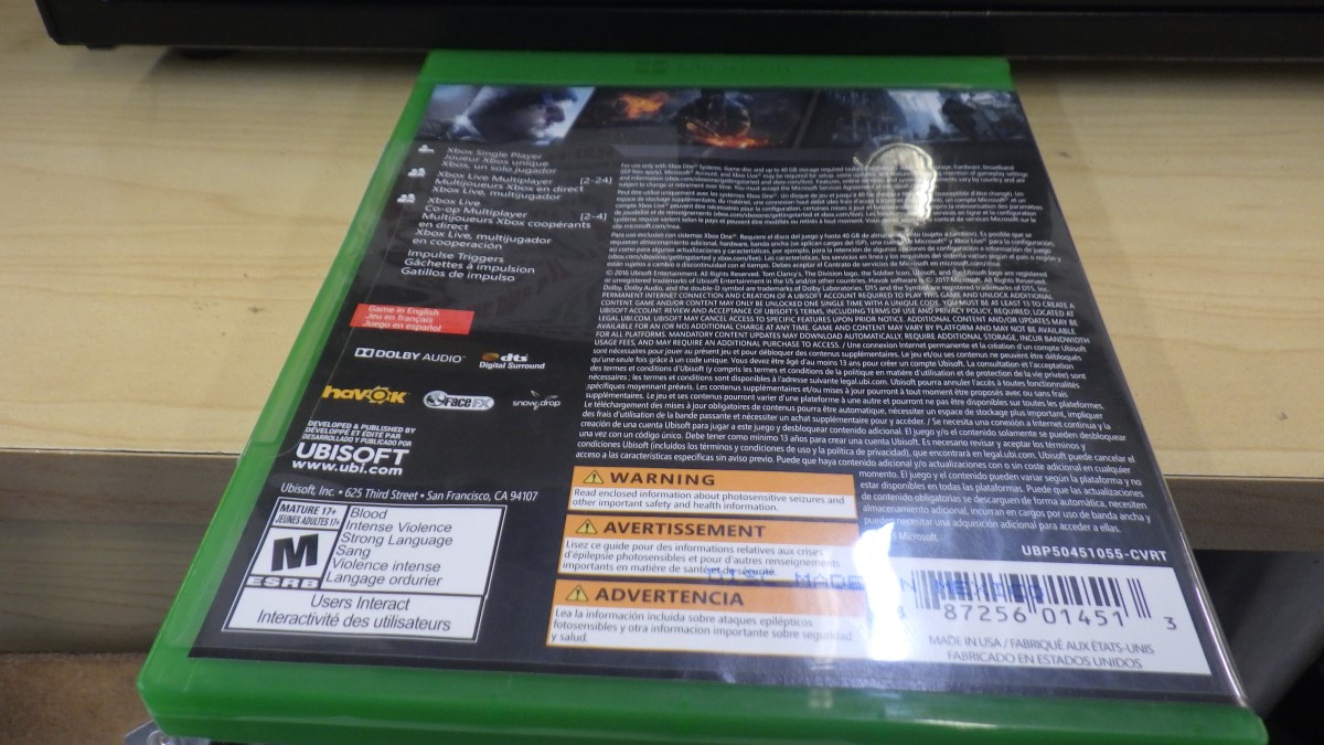 MICROSOFT TOM CLANCY'S THE DIVISION - XBOX ONE Good | Buya