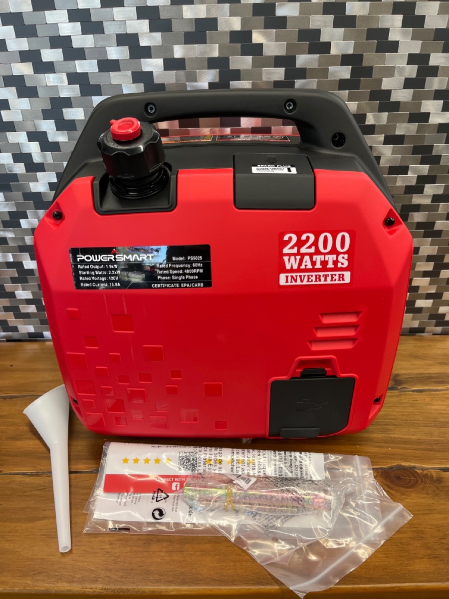 POWERSMART PS5025 2,200 WATT INVERTER GENERATOR 4 STROKE W/ MANUALS ...
