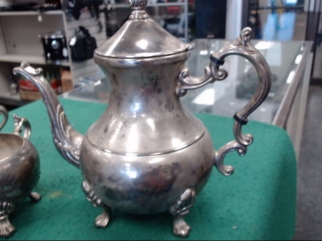 SILVERPLATE TEA SET! NO MAKERS MARKS! CLEAN! TESTED! FREE SHIPPING ...