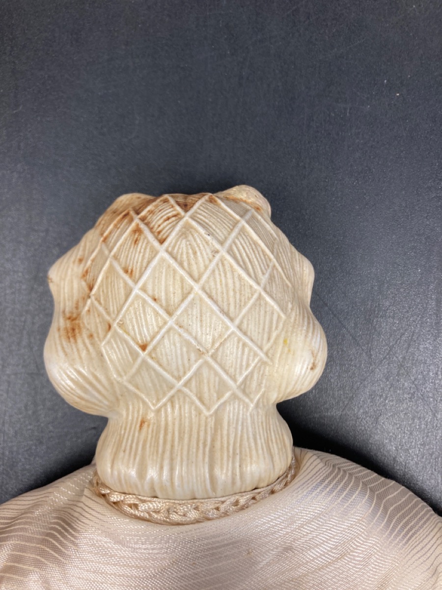 18" VINTAGE PORCELAIN DOLL, Blonde hair, snood Very Good | Buya