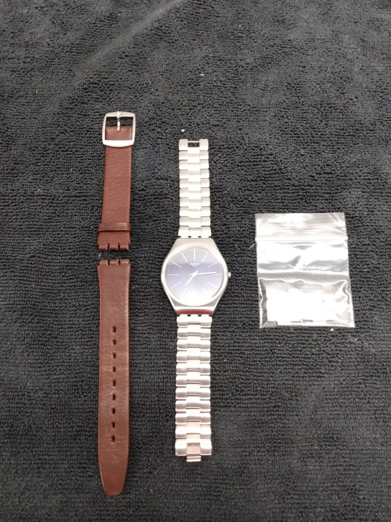 Swatch Irony SYXS106C - 38mm Blue Face w/ Strap + Stainless Links In ...
