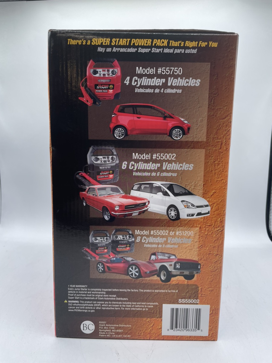 New Super Start 55002 Power Pack Portable 12V Power Source JUMP STARTER ...