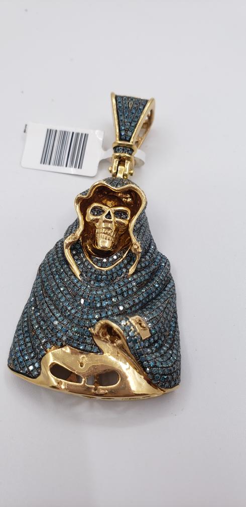 14KT YG Gold Chain REAPER/SKELETON 14K Yellow Gold 23.53dwt Pre-owned ...