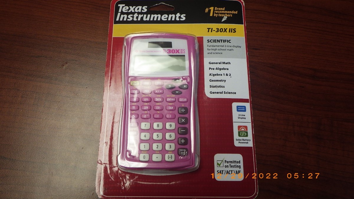 TEXAS INTRUMENTS TI-30X IIS, COLOUR: PINK, SCIENTIFIC CALCULATOR Brand ...