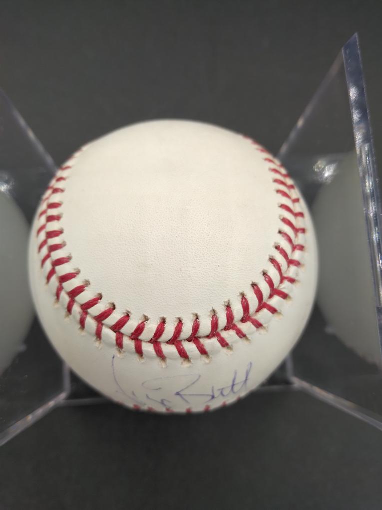 George Brett autographed baseball w/ Robbie's First Base COA awos Very ...