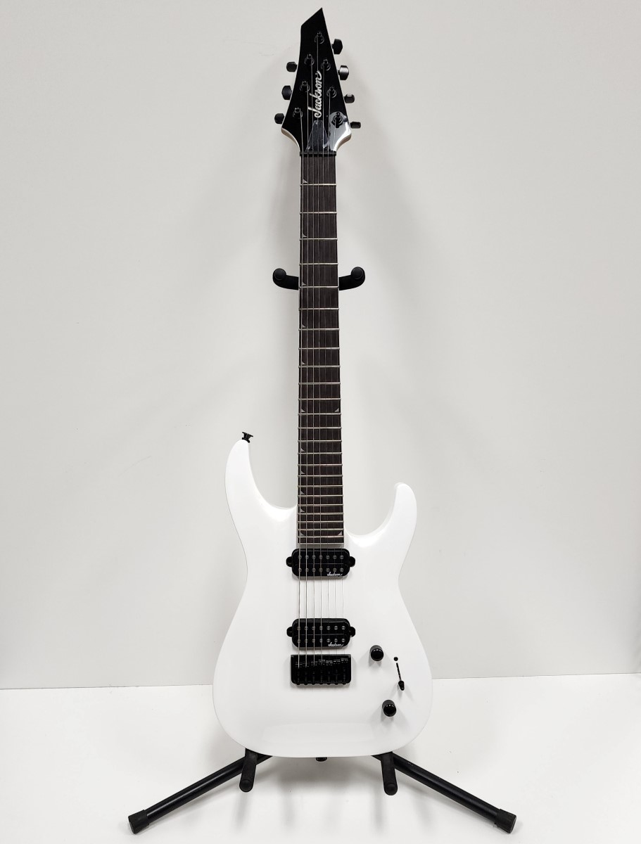 JACKSON DINKY ARCH TOP JS32 7 DKA HT SNOW WHITE 7 STRING Very Good ...