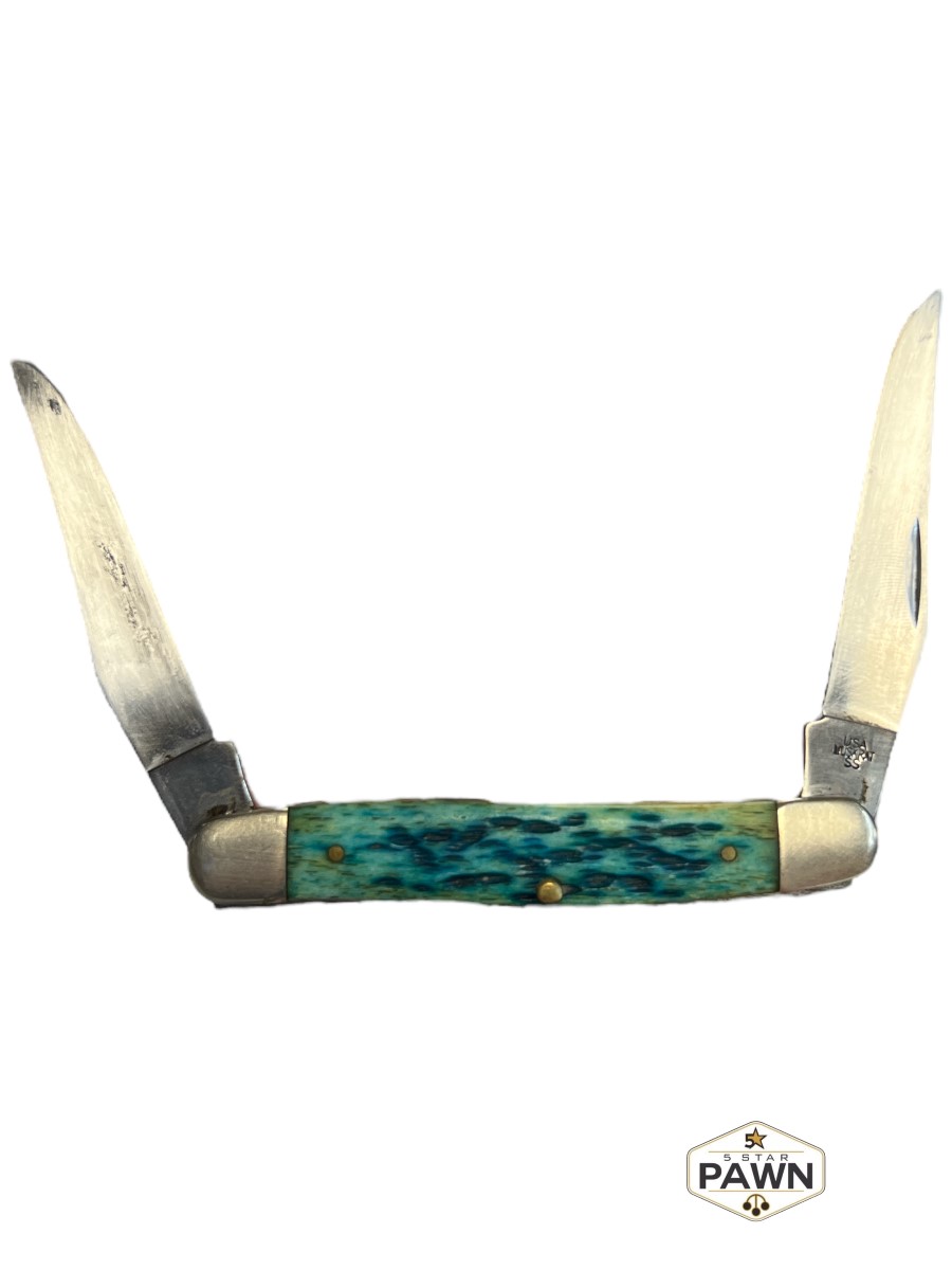 2007 CASE XX MUSKRAT HAWBAKER SPECIAL KNIFE GREEN BONE HANDLES - RARE ...