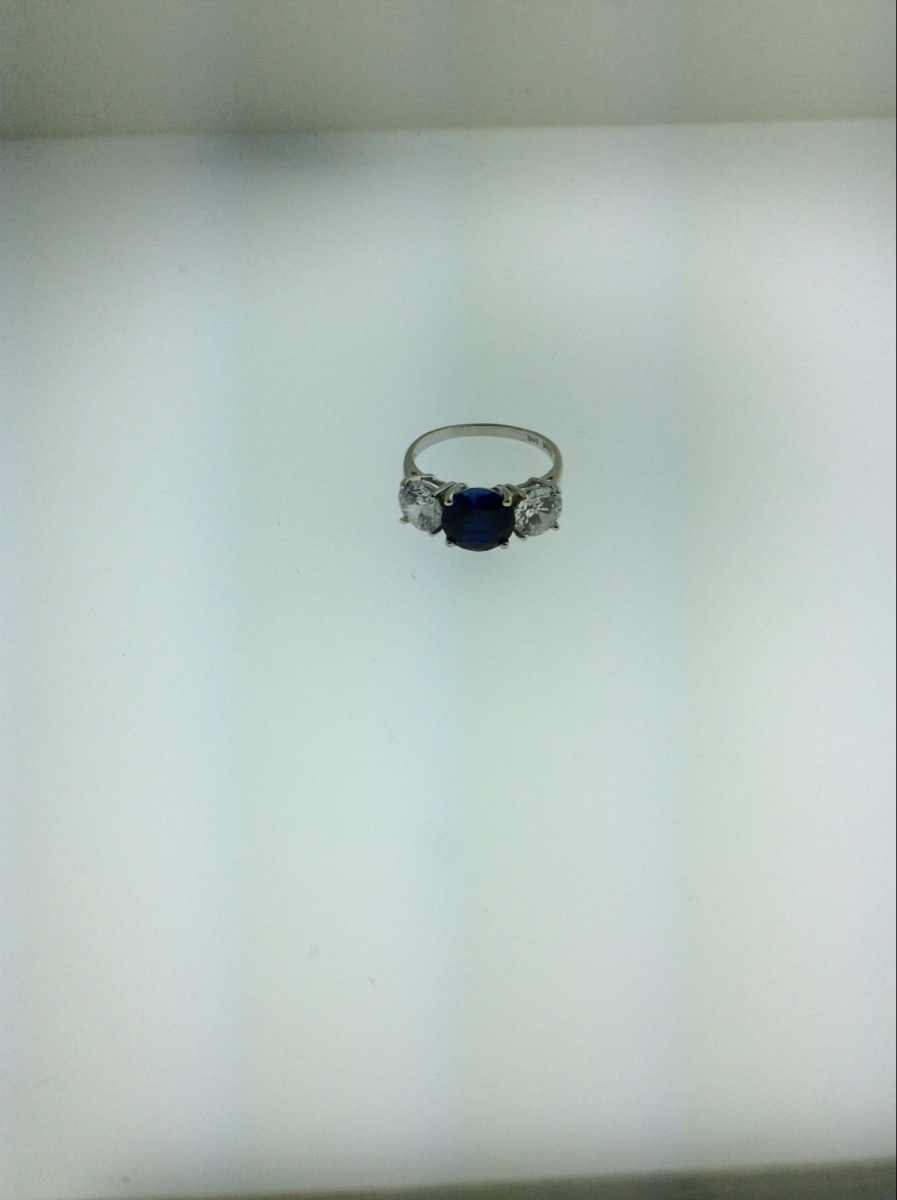 Blue Stone Lady's Stone Ring 14K White Gold 2.9g Pre-owned | Buya