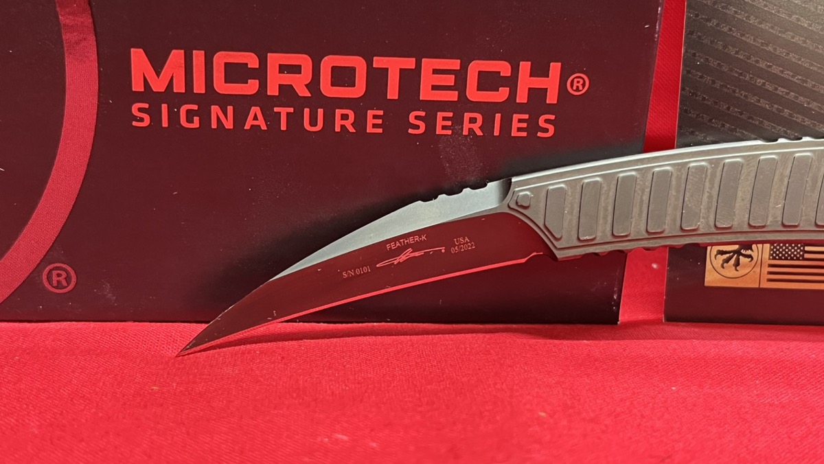 Microtech/Bastinelli Creations 215-1DLCS Signature Series Feather Fixed Blade Kn Like New | Buya