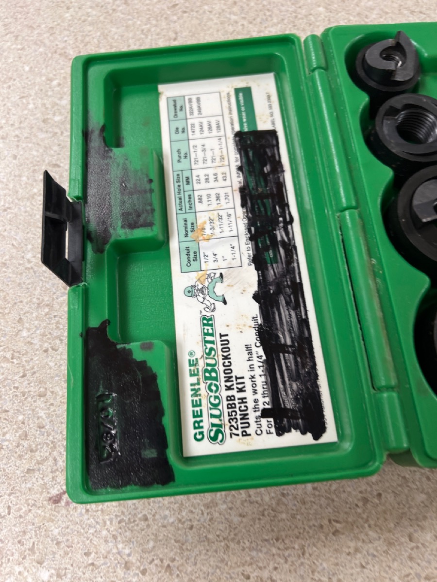 GREENLEE SLUG BUSTER 7235BB KNOCKOUT PUNCH SET Acceptable | Buya