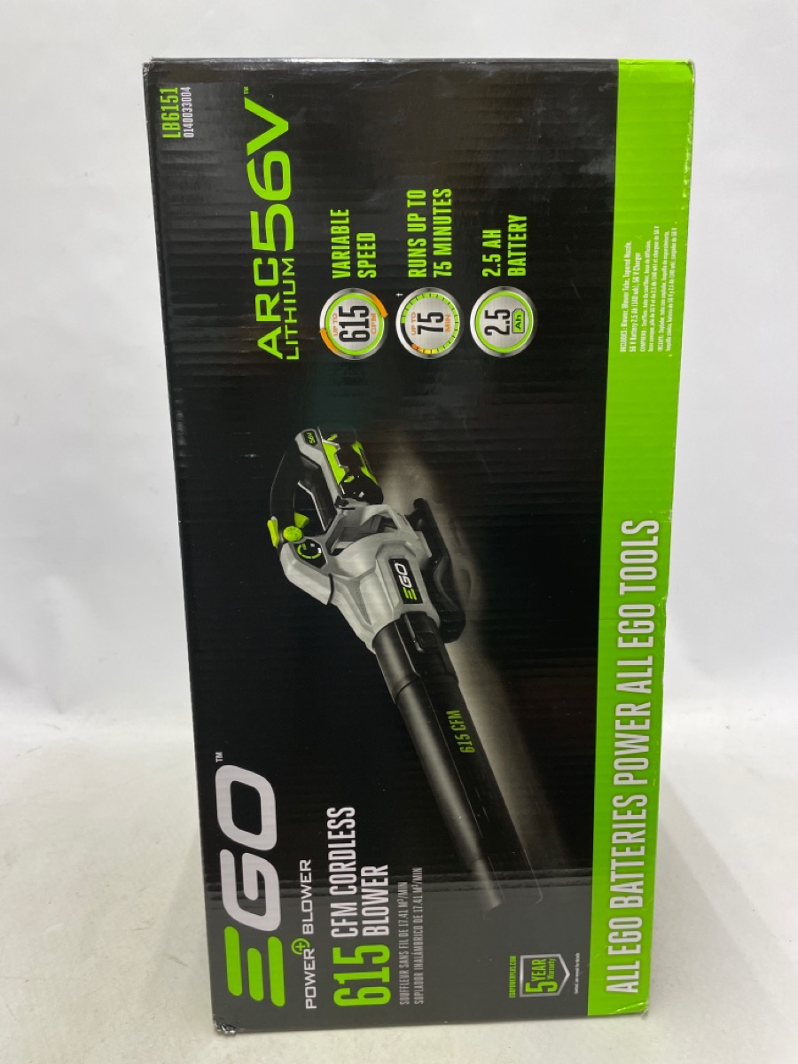 EGO POWER+ LB6151 615 CFM VARIABLE-SPEED 56-VLT LITHIUM-ION CORDLESS ...