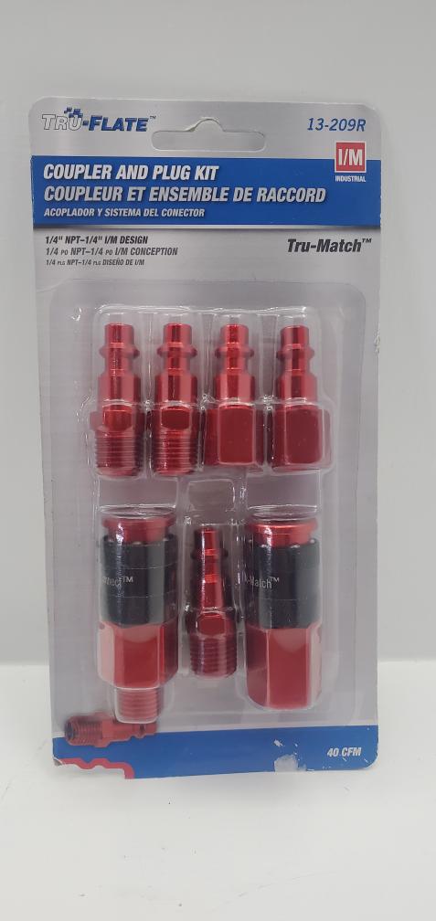 Tru Flate Tru Connect 7 Piece Plug and Coupler Kit 13-209B Brand New | Buya