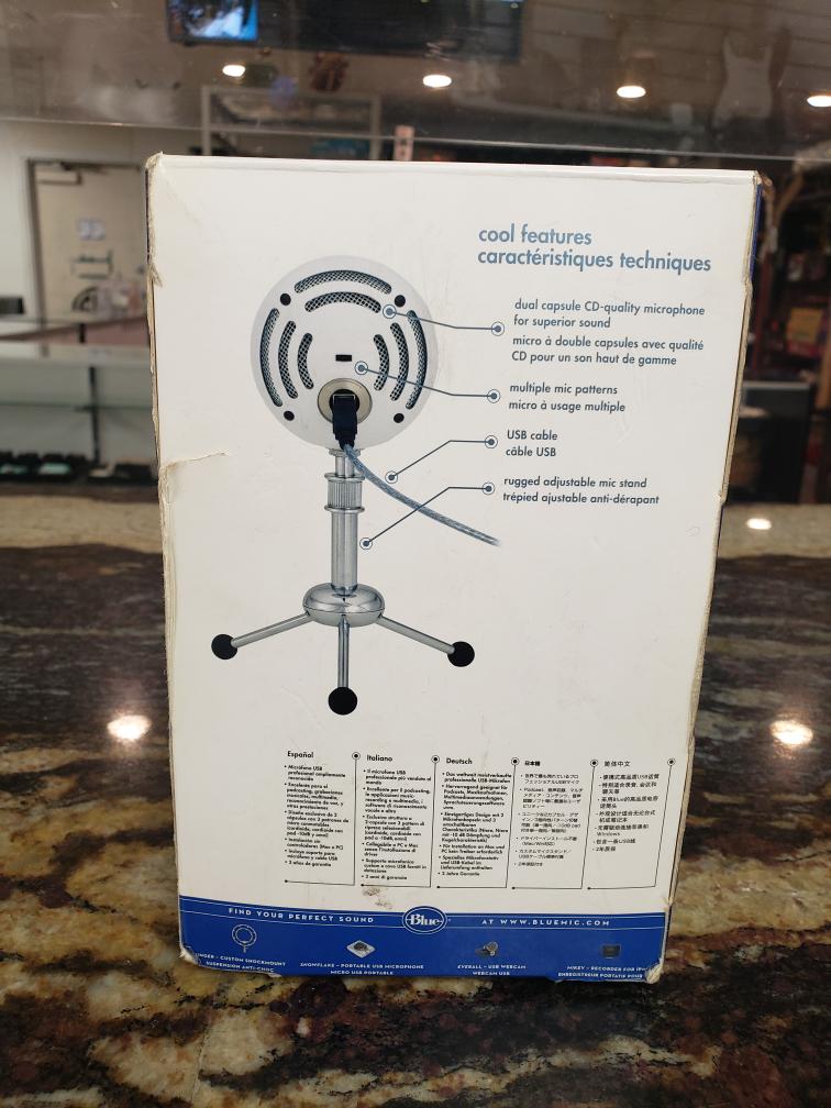 BLUE SNOWBALL USB MICROPHONE / MICRO USB - WHITE Like New | Buya