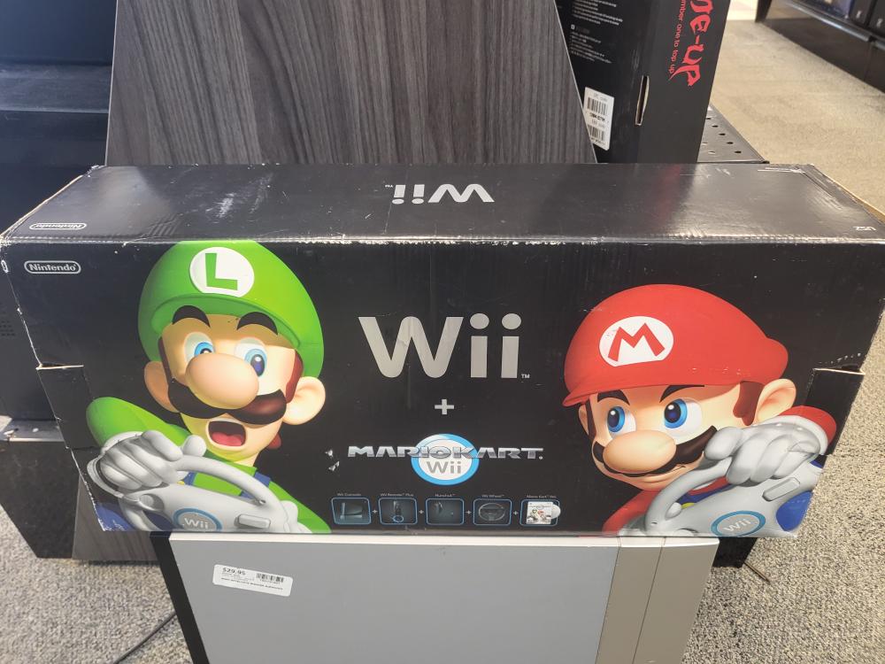 *NINTENDO WII CONSOLE IN BOX W/ MOTION+ CONTROLLER, MARIO KART & WHEELS ...
