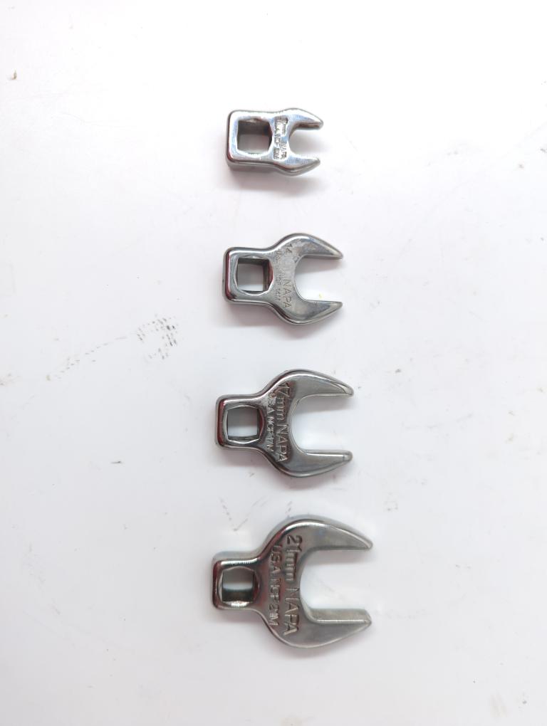 VTG NAPA USA Crowfoot Set w/ Rail Metric 10 pc Wrench Set Like New | Buya