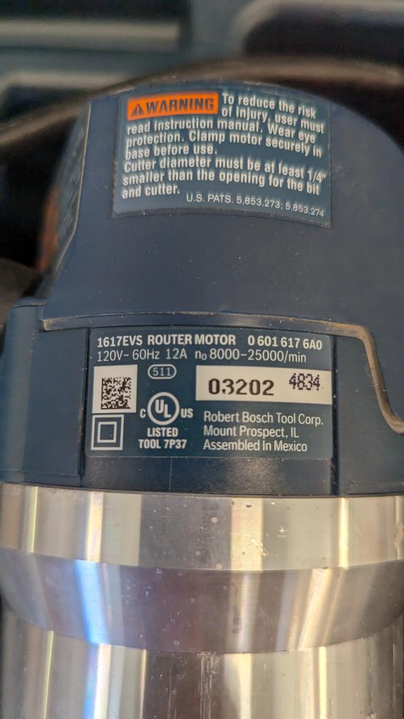 Bosch 1617EVS 2-1/4 HP Variable-Speed Router Fixed & Plunge Base Tool ...