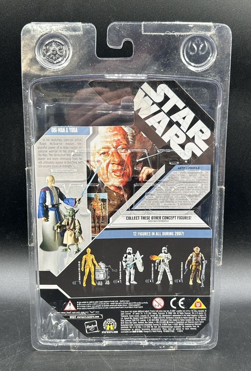STAR WARS 30TH ANNIVERSARY 2007 RALPH MCQUARRIE CONCEPT OBI-WAN & YODA ...