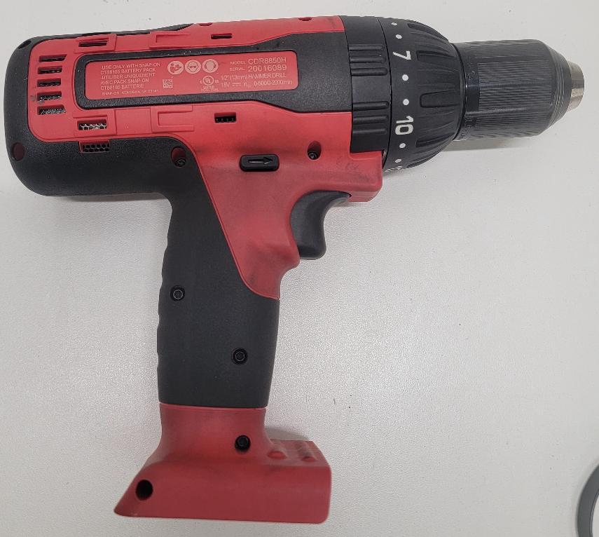 SNAP ON 18V MONSTERLITHIUM CORDLESS HAMMER DRILL WITH 2 BAT/CHARGER ...