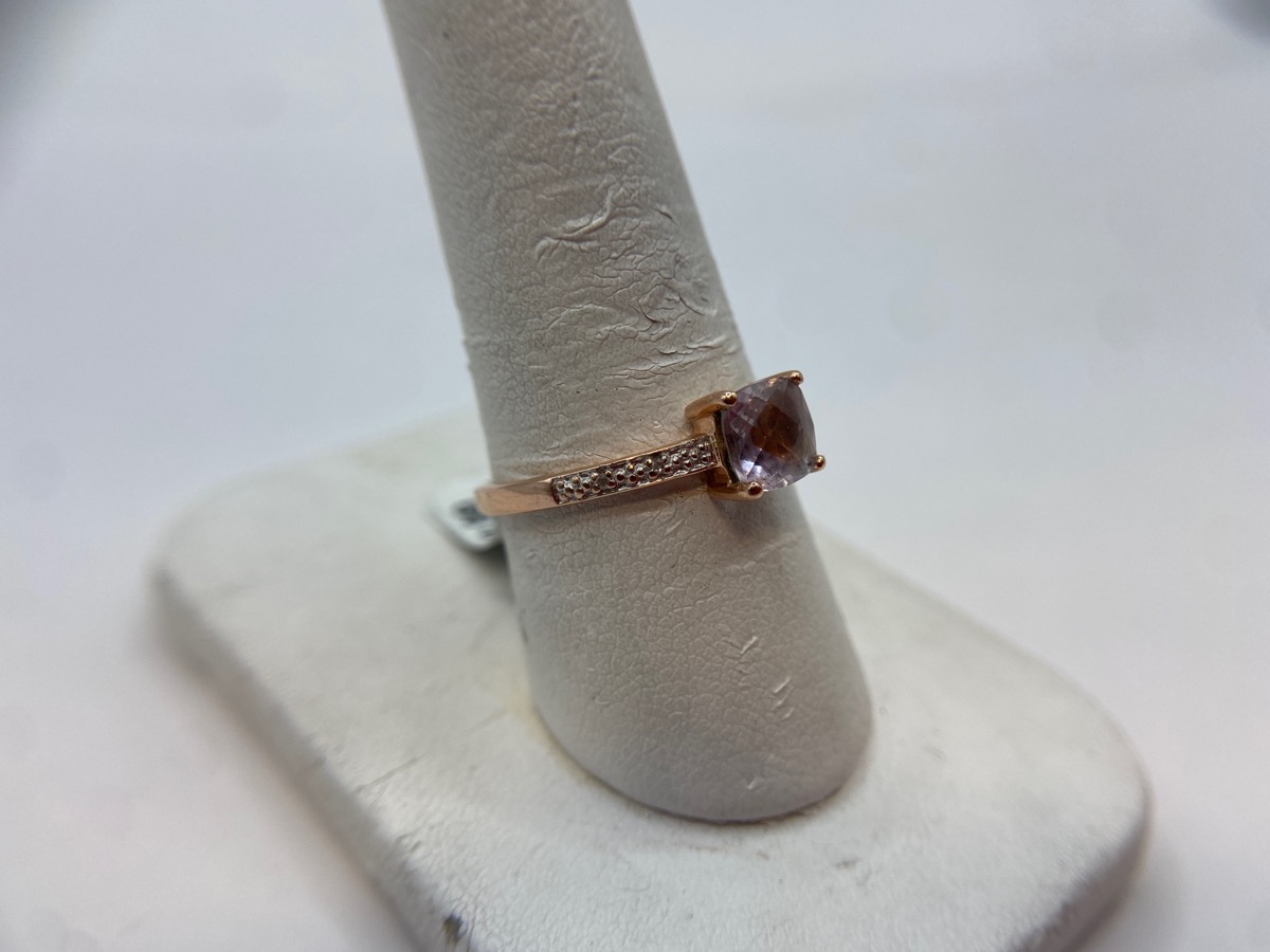 Pink Stone Lady's Stone Ring NMN 14K Yellow Gold 1.3dwt Pre-owned ...