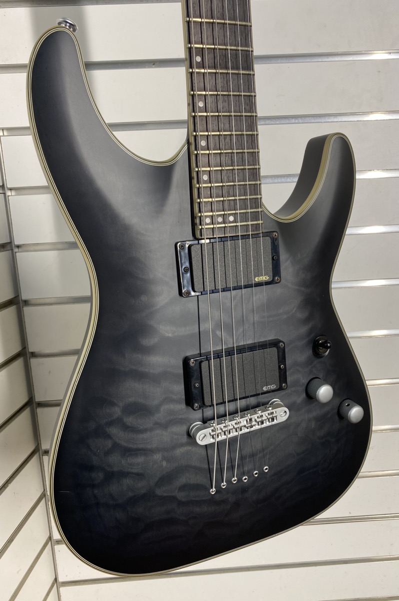 Schecter C-1 Platinum Diamond Series Electric Guitar Translucent Black ...