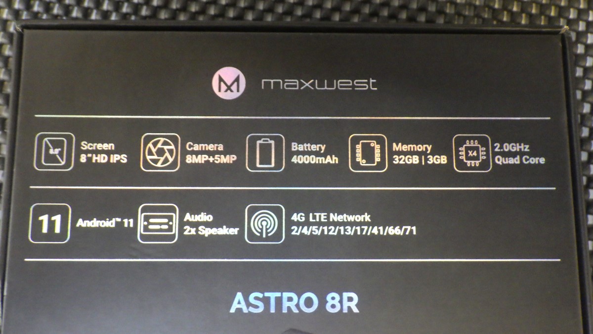 MAXWEST ASTRO 8R ANDROID LTE TABLET 32GB Brand New | Buya