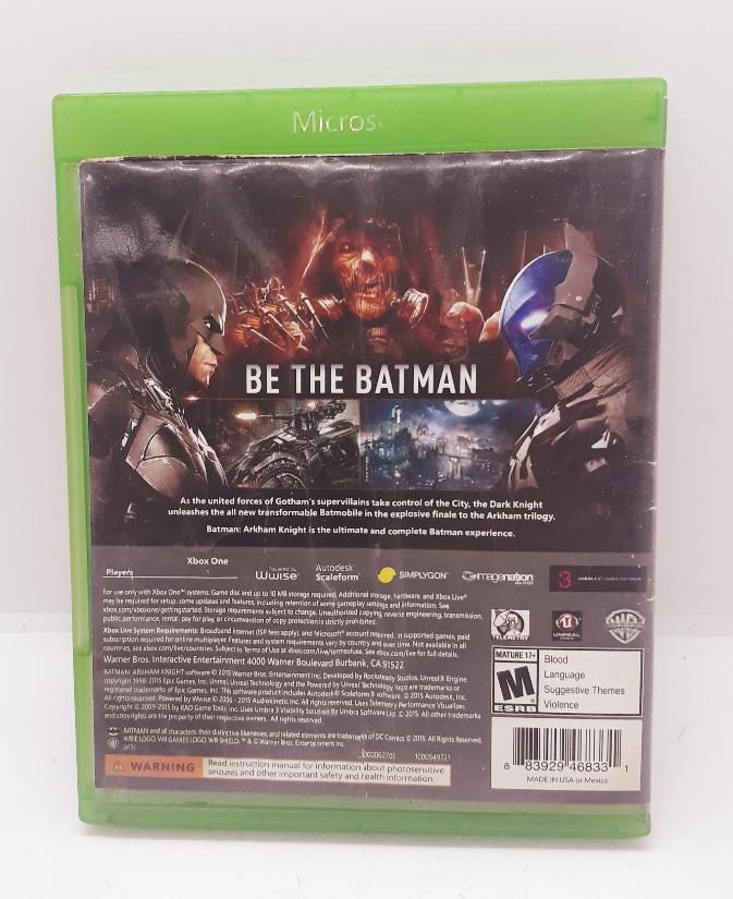 BATMAN ARKHAM KNIGHT XBOX BOX Very Good | Buya
