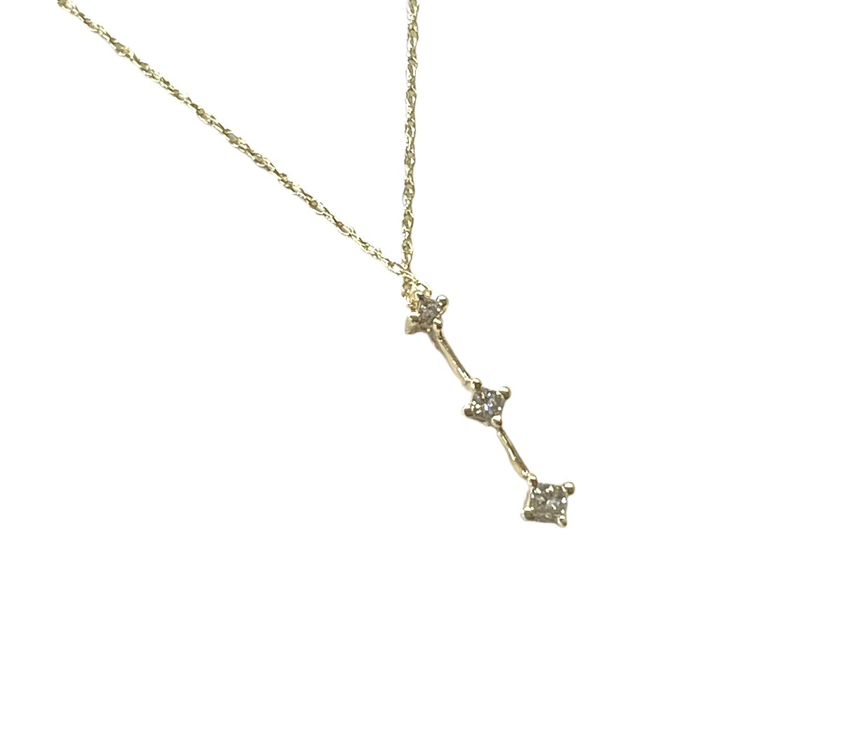 Kite Set Diamond Pendant .18 Carat T.W. 10K Yellow Gold 1.3g Pre-owned ...