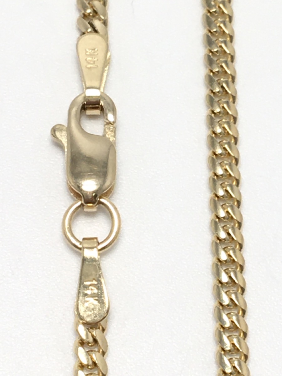 18" 14K Yellow Gold 2.0mm Curb Chain Necklace Lobster Clasp Closure New ...
