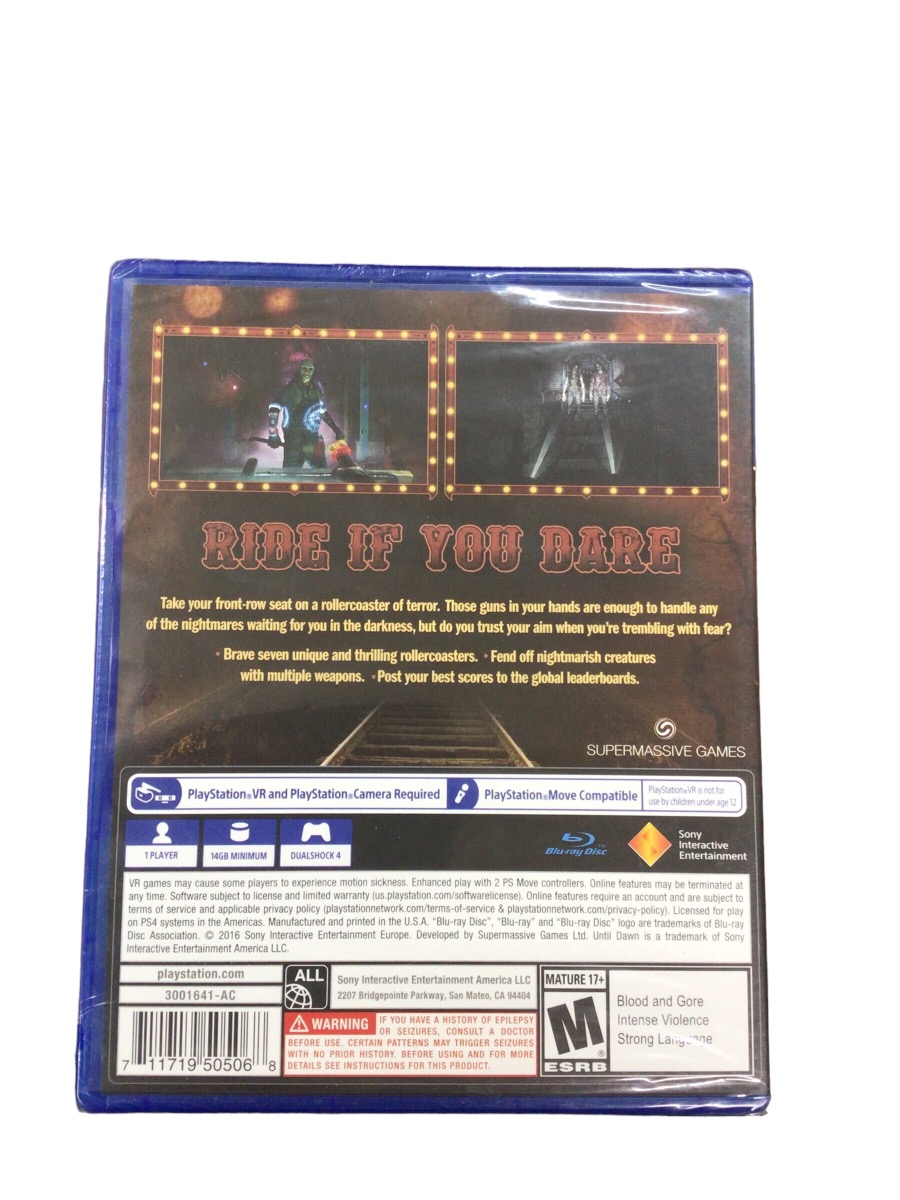 SONY UNTIL DAWN RUSH OF BLOOD - PS4 Brand New | Buya