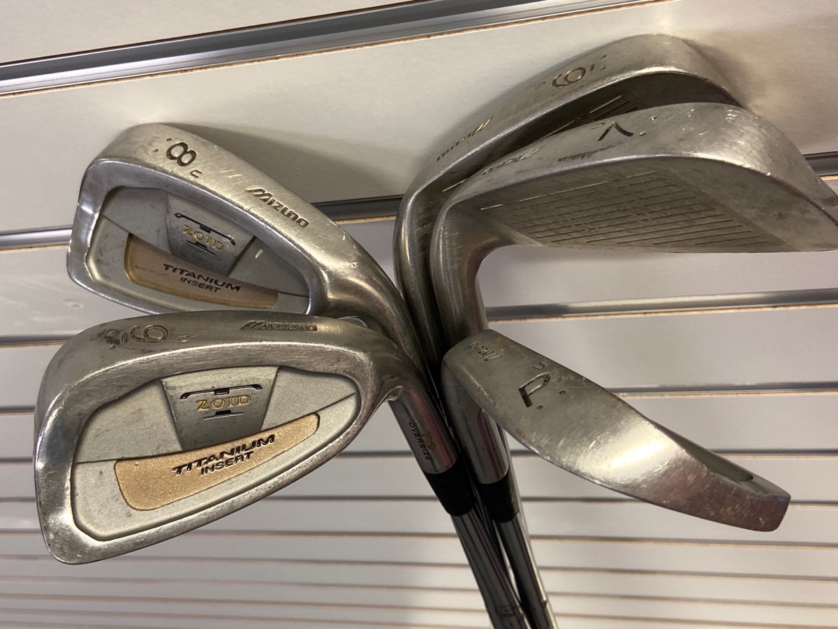 MIZUNO T ZOID 6-9 RIGHT HAND GOLF CLUB SET, P STIFF FLEX TITANIUM ...