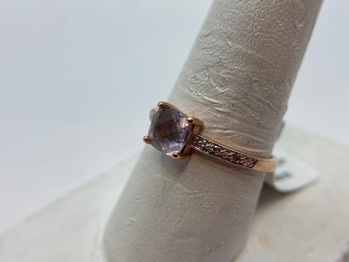 Pink Stone Lady's Stone Ring NMN 14K Yellow Gold 1.3dwt Pre-owned ...
