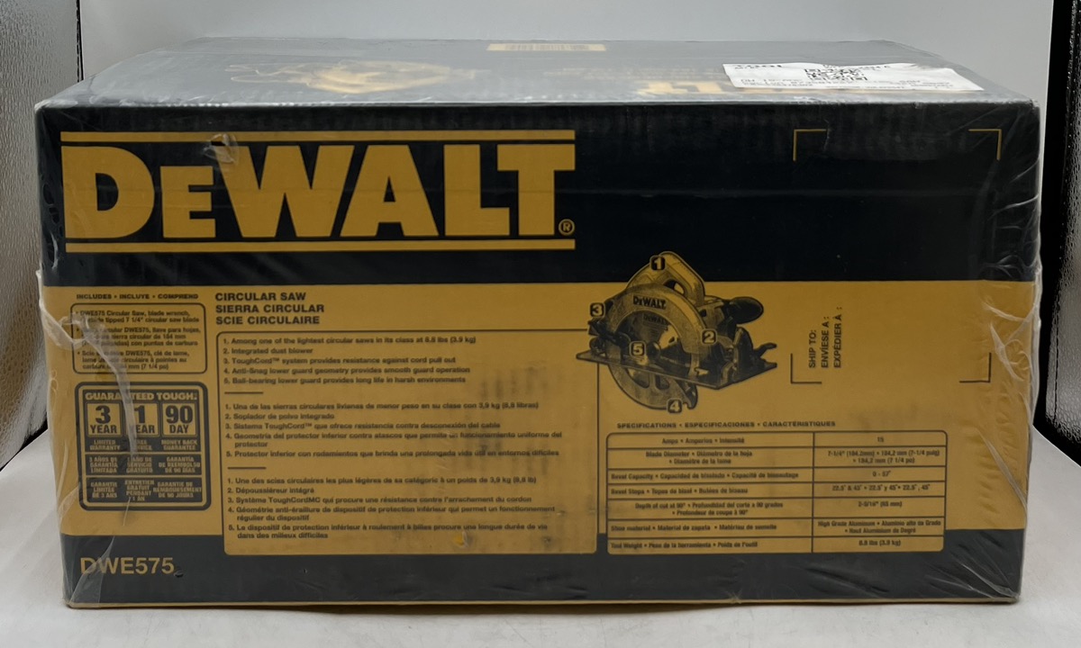 DEWALT DWE575 ELECTRIC 15 AMP 7-1/4" LIGHTWEIGHT CIRCULAR SAW Brand New ...
