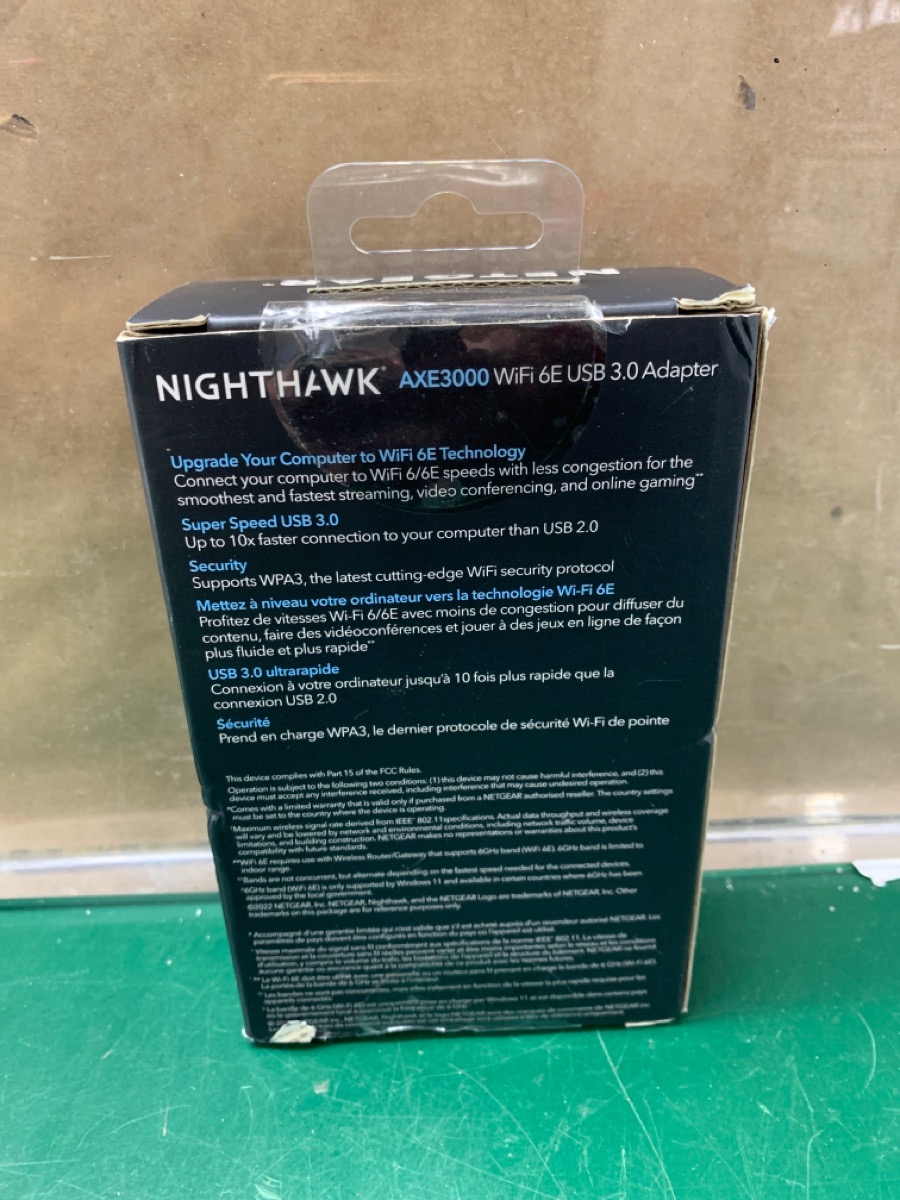 NETGEAR Nighthawk A8000 AXE3000 Tri-Band Wi-Fi 6E USB 3.0 Adapter Brand ...