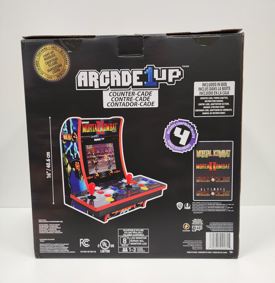 ARCADE 1UP MORTAL KOMBAT I/II/3/3 ULIMATE COUNTERCADE W/STOOL Like New | Buya