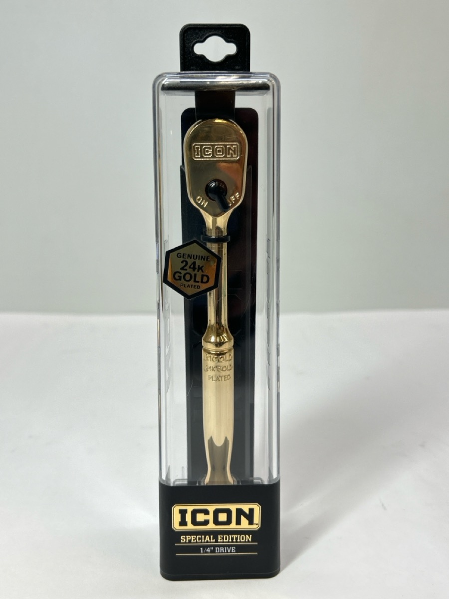 ICON SPECIAL EDITION 1/4" DRIVE 24K GOLD PLATED RATCHET Brand New | Buya